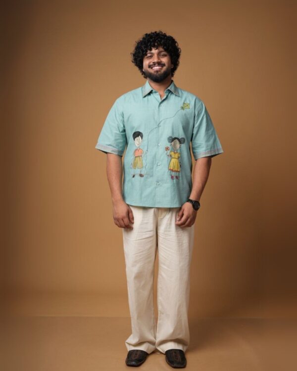 Unnikuttan and Minikutty – Mint Blue (Casual fit) – Pranaah